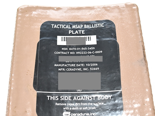 米軍実物 Ceradyne セラダイン MSAP サイドプレート 2枚セット 特殊部隊 | ミリタリー琉球